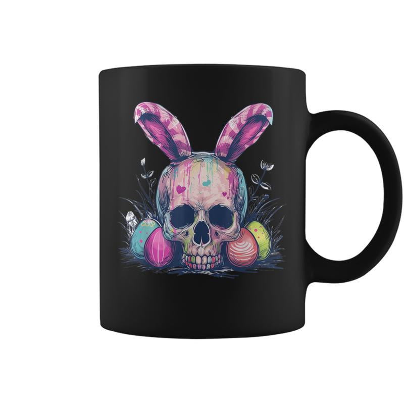 Easter Skull Easter Skull Bunny Ears Easter Egg Coffee Mugs - Walmart.com