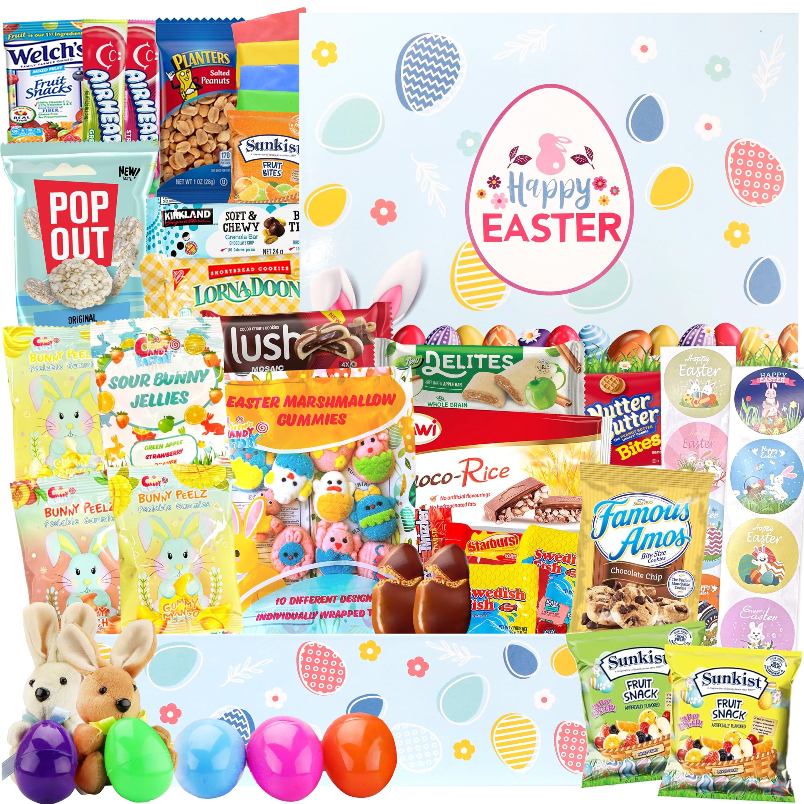 Easter Snack Blue Box SSF20 (62 Count) Filled with Snacks, Candy ...