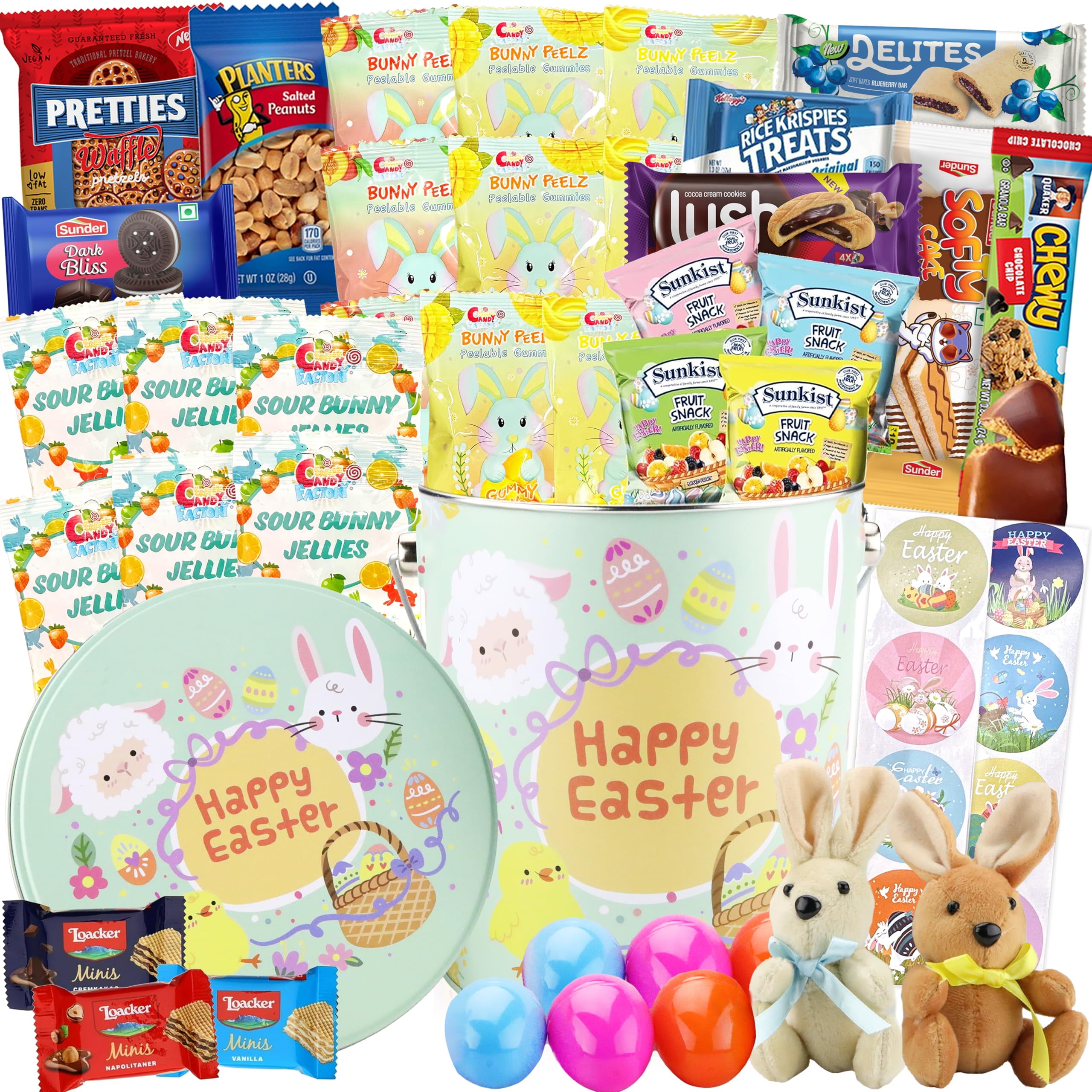 Easter Snack Green Tin (48 Count) Filled MDH1with Candy, Peelable ...