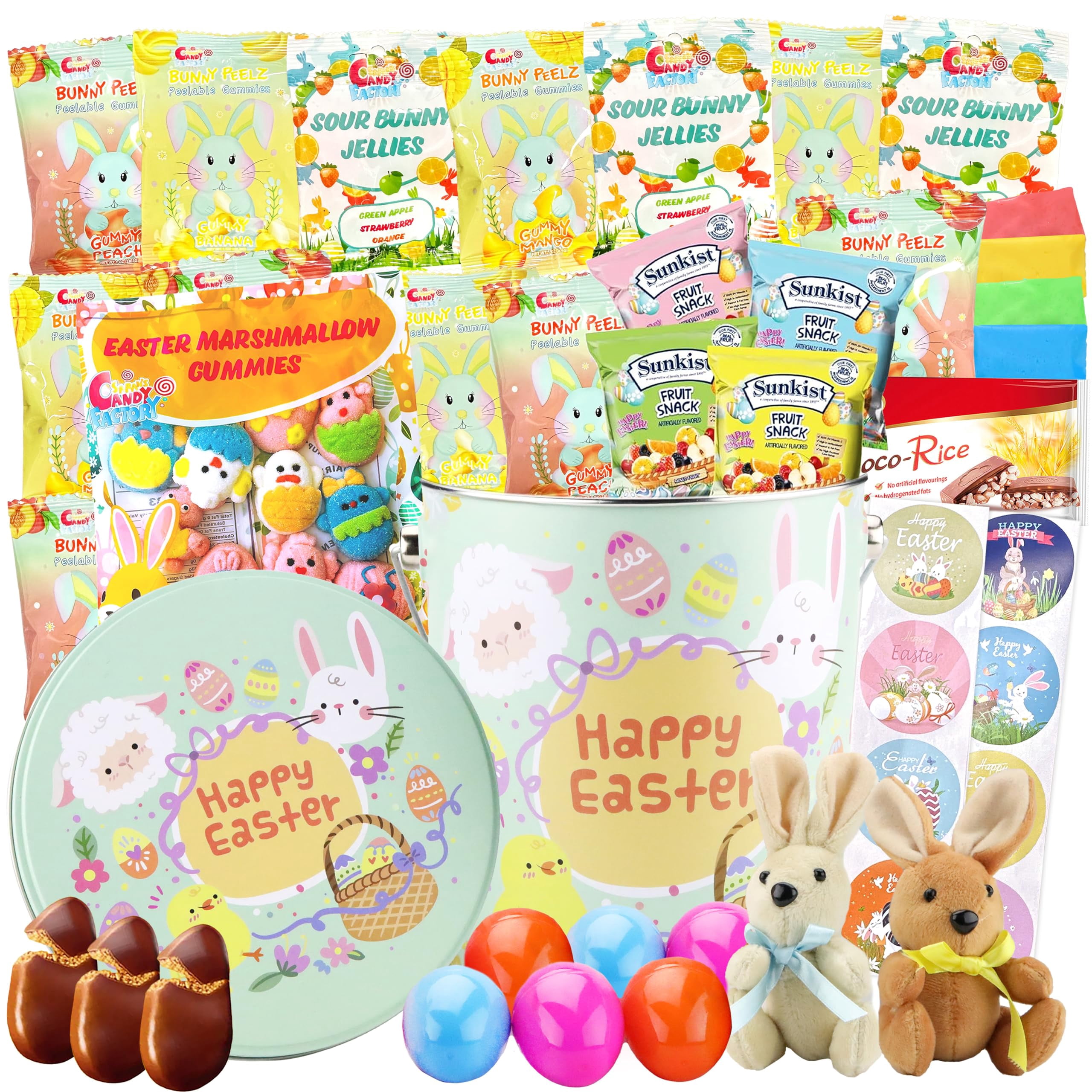 Easter Snack Green Tin YYF14 (56 Count) Filled with Treats Peelable ...