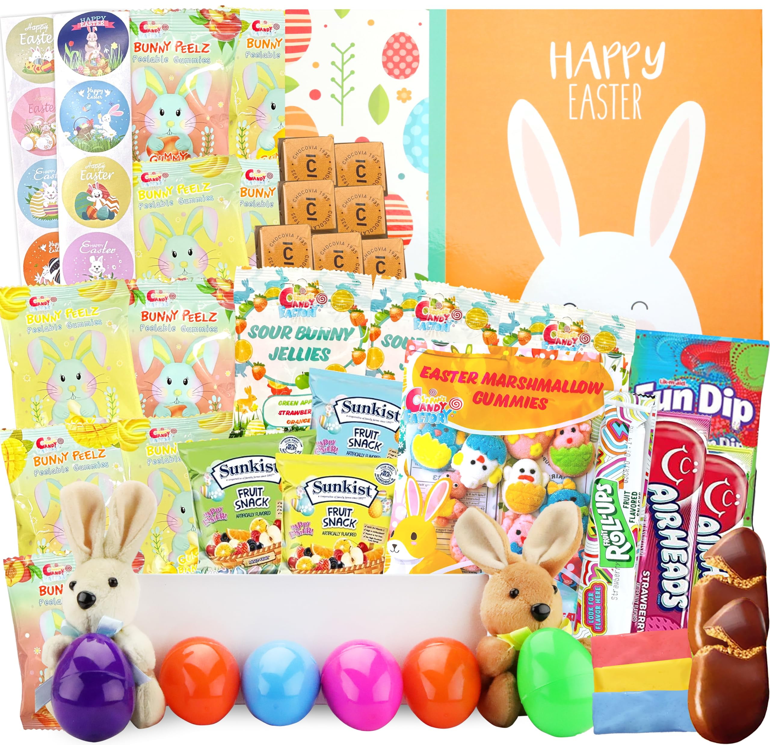 Easter Snack Yellow Box (58 HYZ01 Count) Filled with Treats, Peelable ...