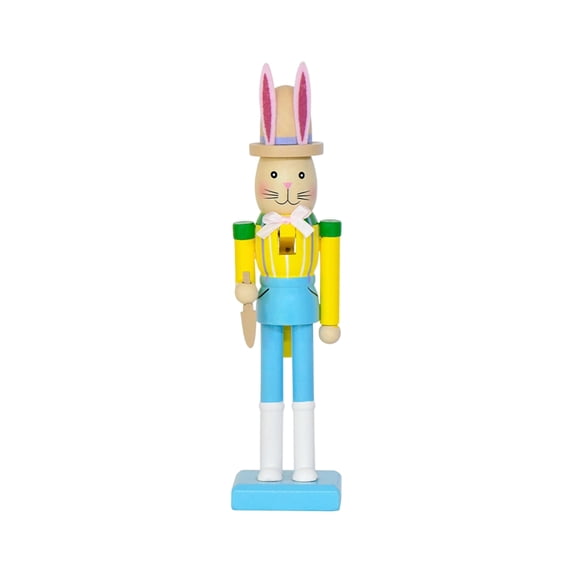 Easter Soldier Figurine – Eforcase Wood Rabbit Statue Bunny Soldier ...
