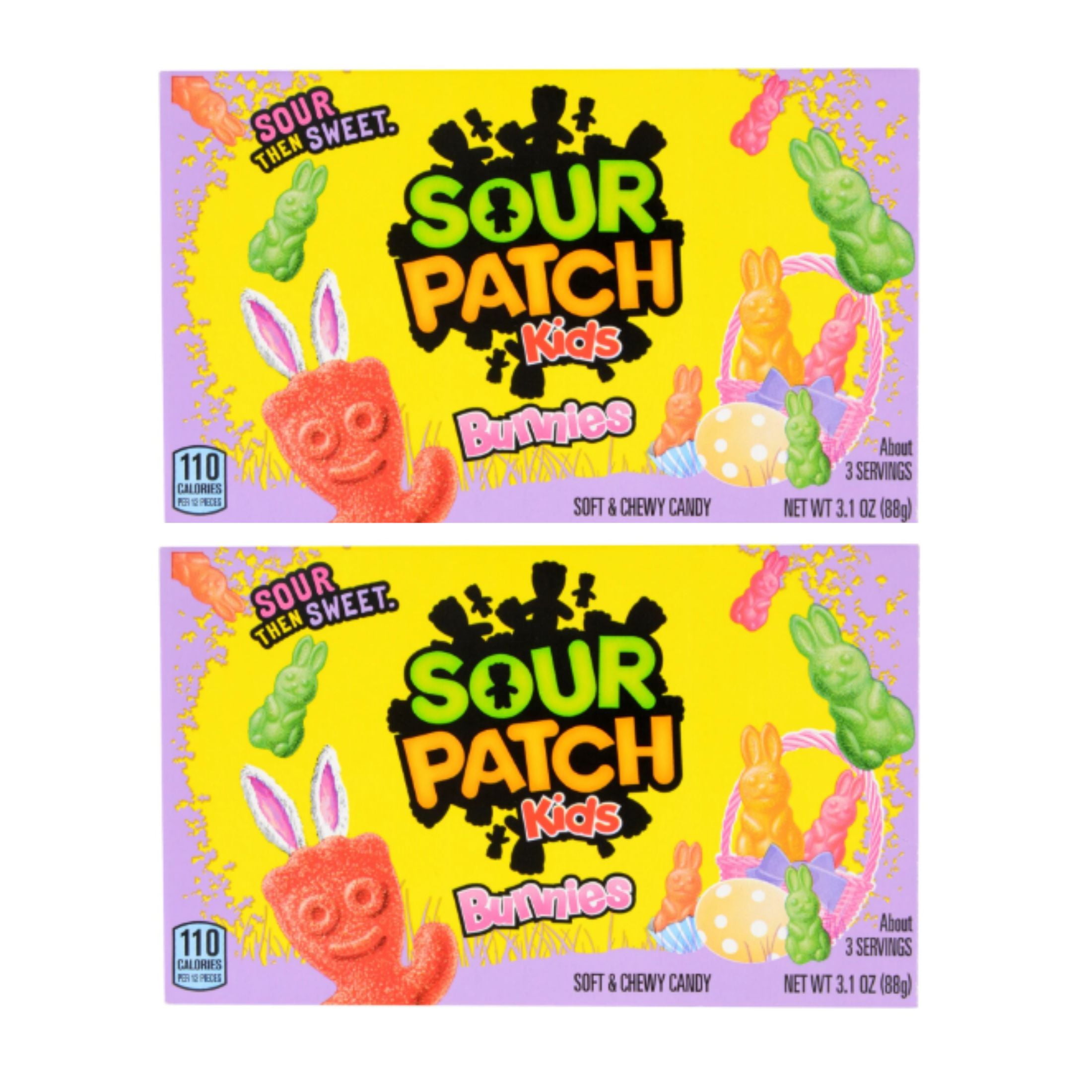 Easter Sour Patch Bunnies Theater Box 3.10 oz Soft Chewy Candy for ...