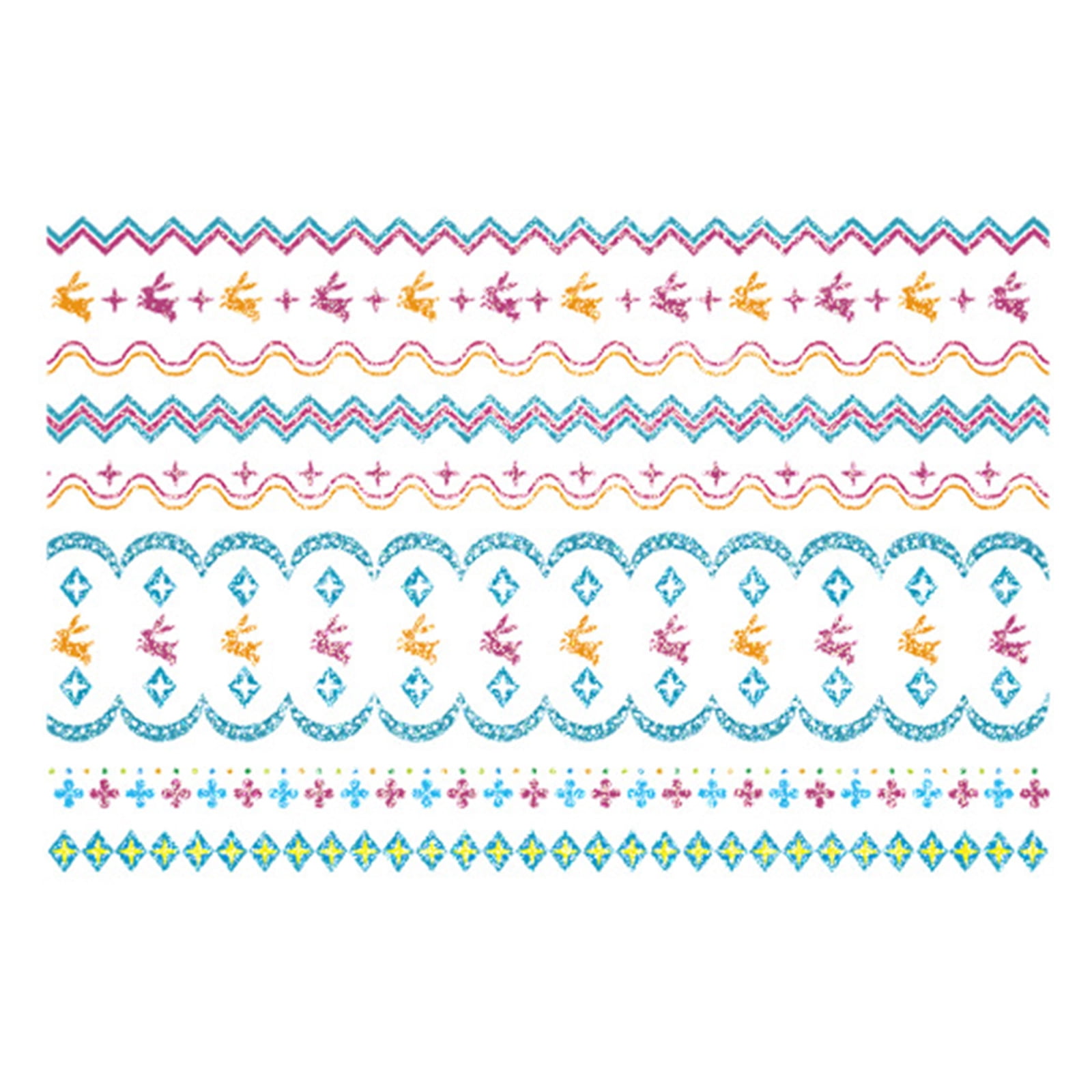 Easter Sparkling Egg Tattoo Stickers Glittery Design For Egg Decor ...