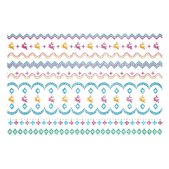 Easter Sparkling Egg Tattoo Stickers Glittery Design For Egg Decor ...