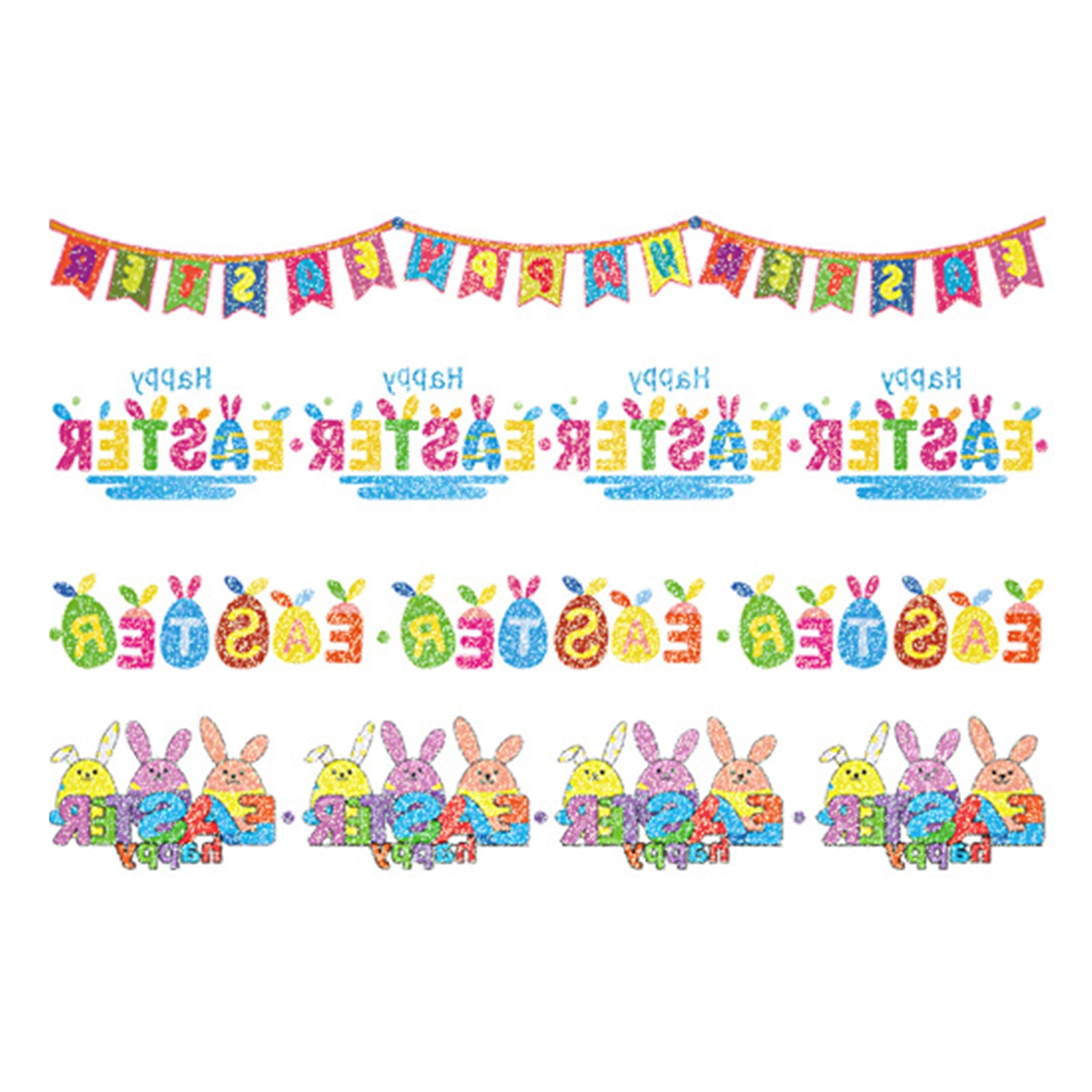 Easter Sparkling Egg Tattoo Stickers Glittery Design For Egg Decor ...