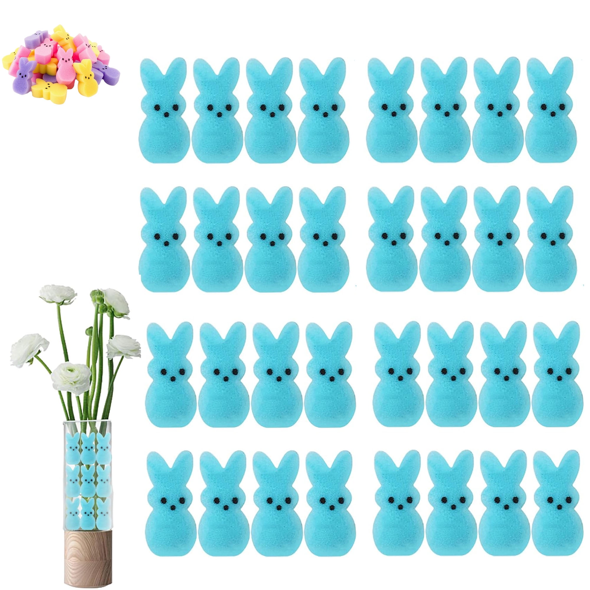 Easter Sponge Bunnies Vase Filler, 4 Colors Easter Decoration Bunnies ...