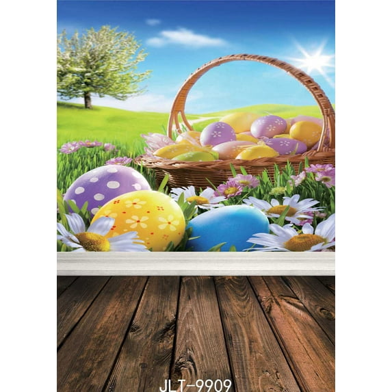 Easter Spring Flowers Wood Floor Baby Kids Photography Backgrounds ...