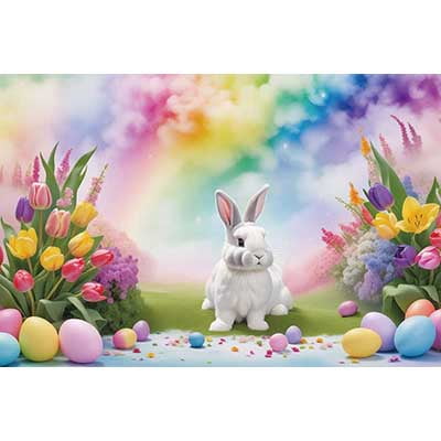 Easter Spring Gard Photography Background Bunny Eggs Window Photoz ...