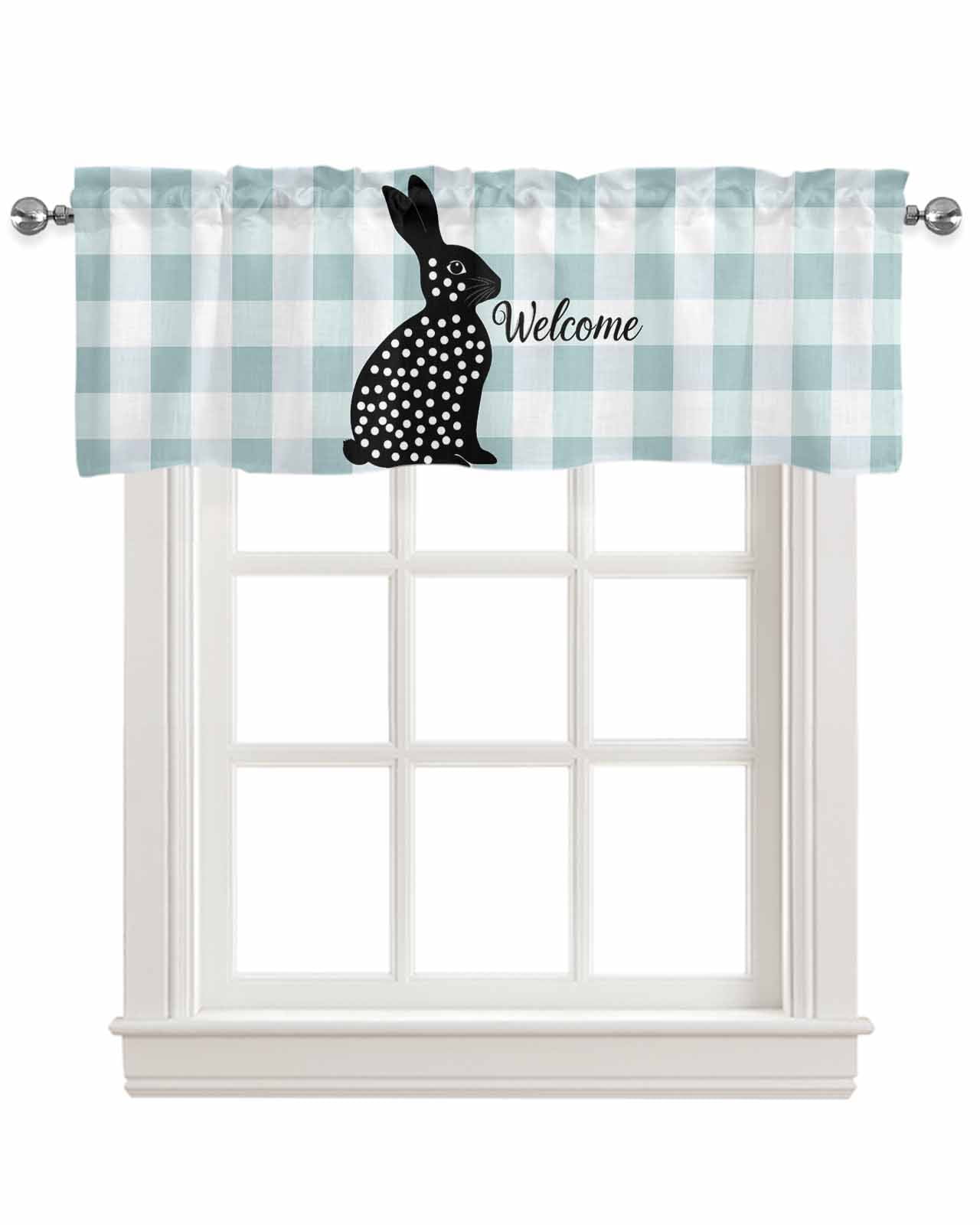 Easter Spring Kitchen Valances for Windows Farmhouse Linen Window ...