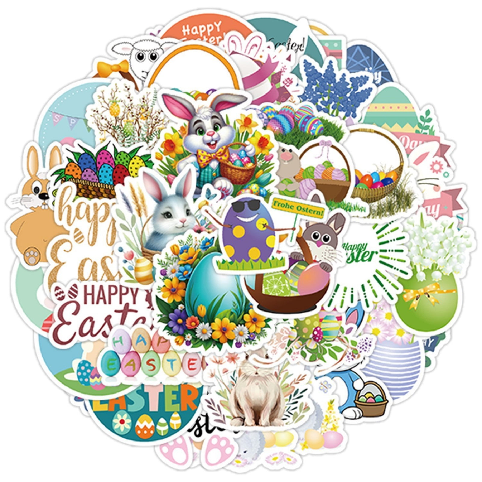 Easter Stickers, 50 Pcs Cute Easter Stickers for Kids, Water Bottle ...