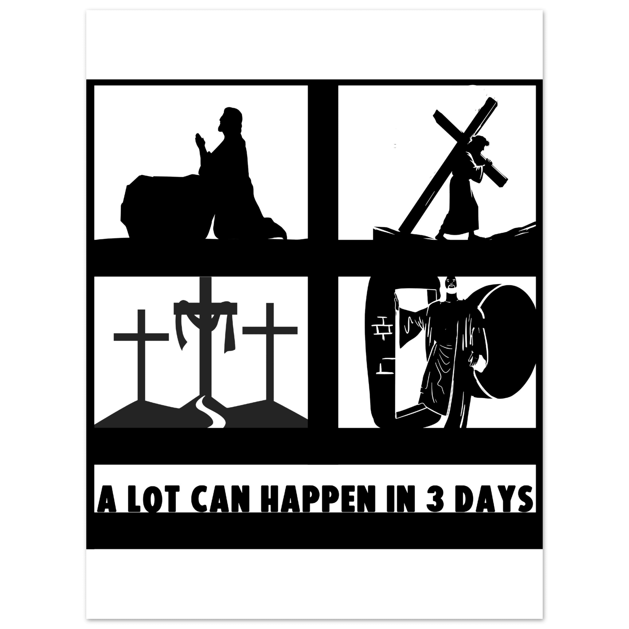 Easter Story He is Risen resurrection Scene metal wall sign - Walmart.com