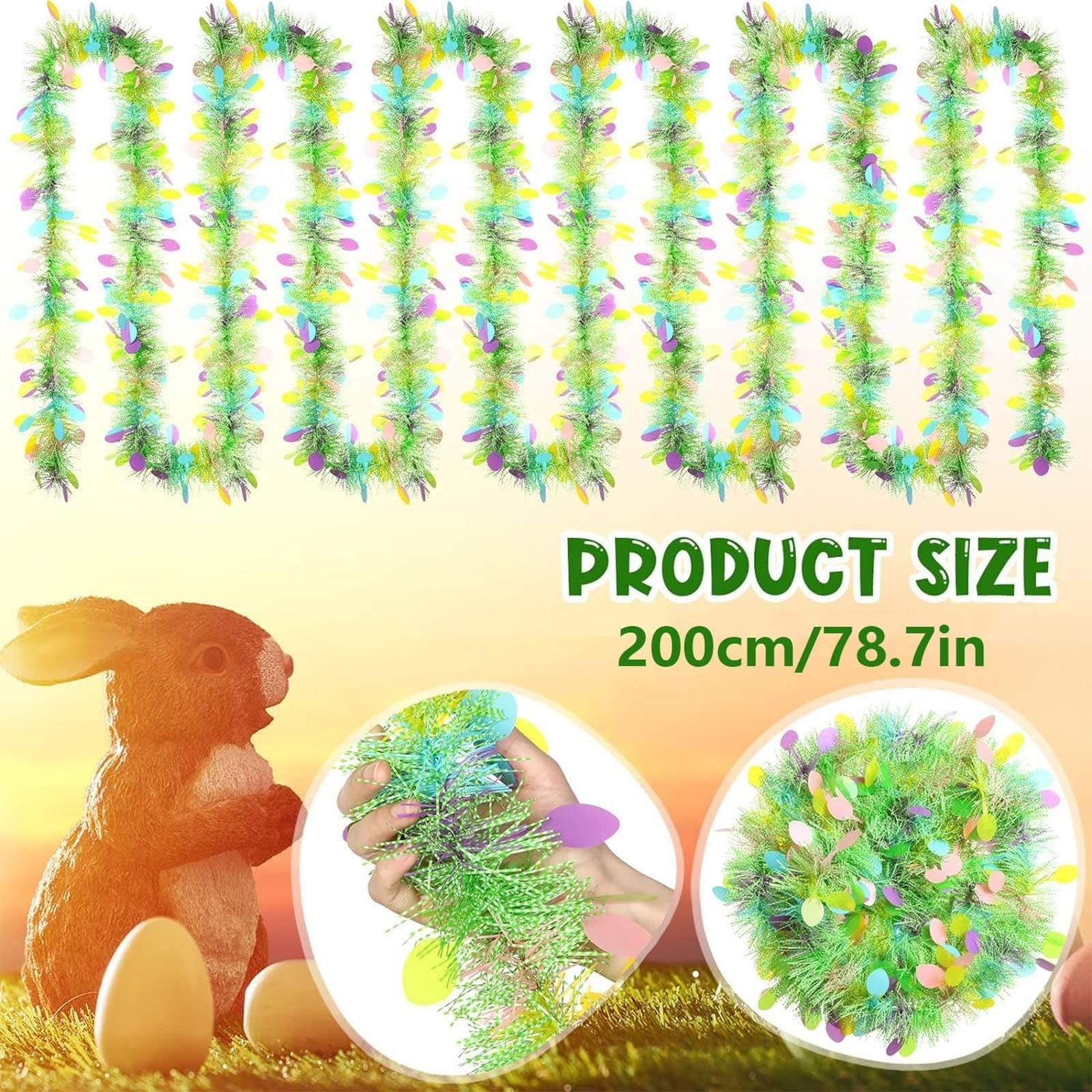 Easter Streamer Garland, Striped Egg Design, 9Cm Wide, 1-Pack Streamer ...