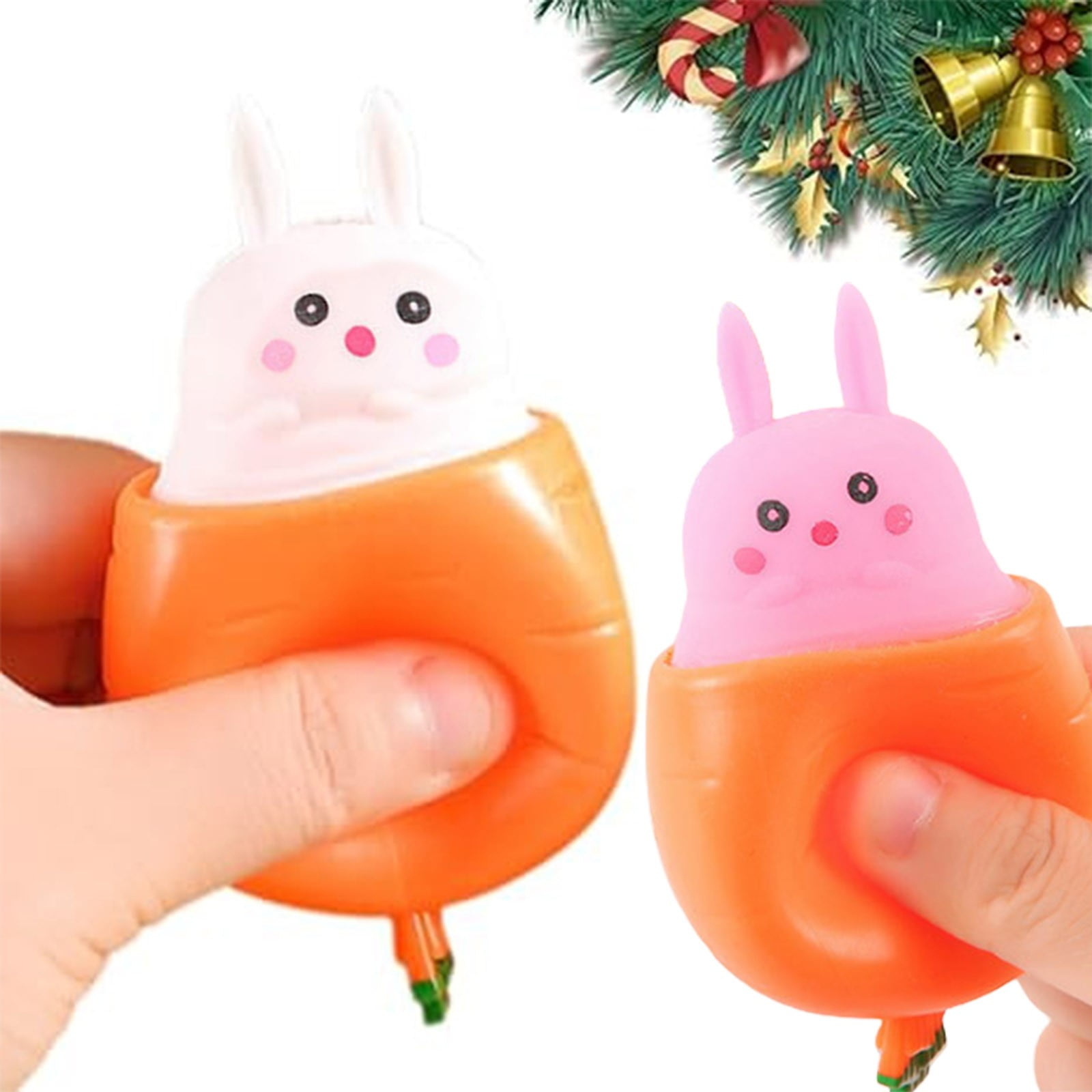 Easter Stress Relief Toy - Cute White Bunny Squishy Fidget Gadget for ...