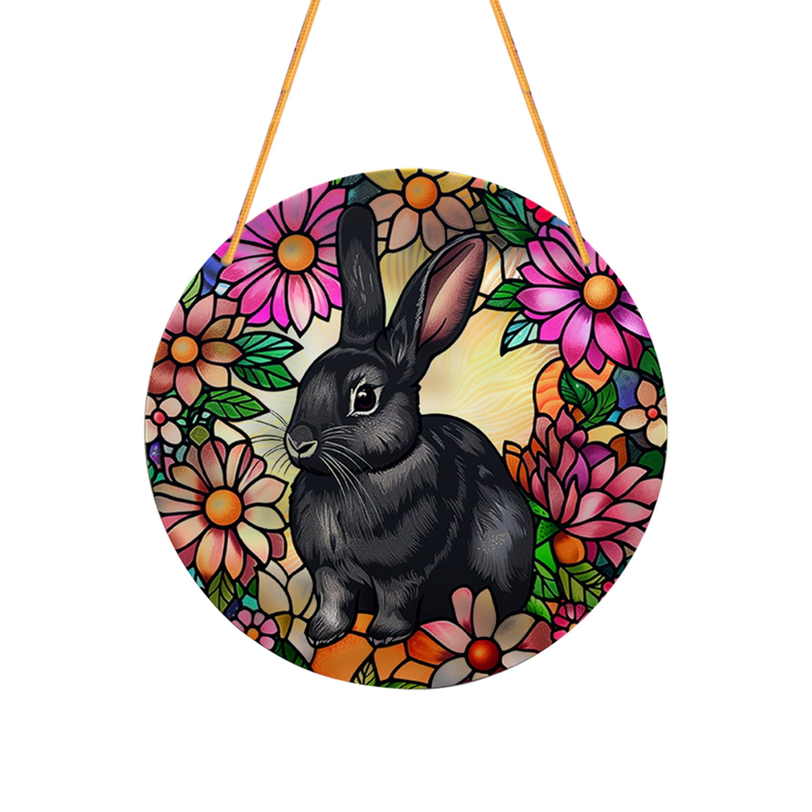 Easter Suncatchers Large Acrylic Stained Glass Window Hanging,Double ...