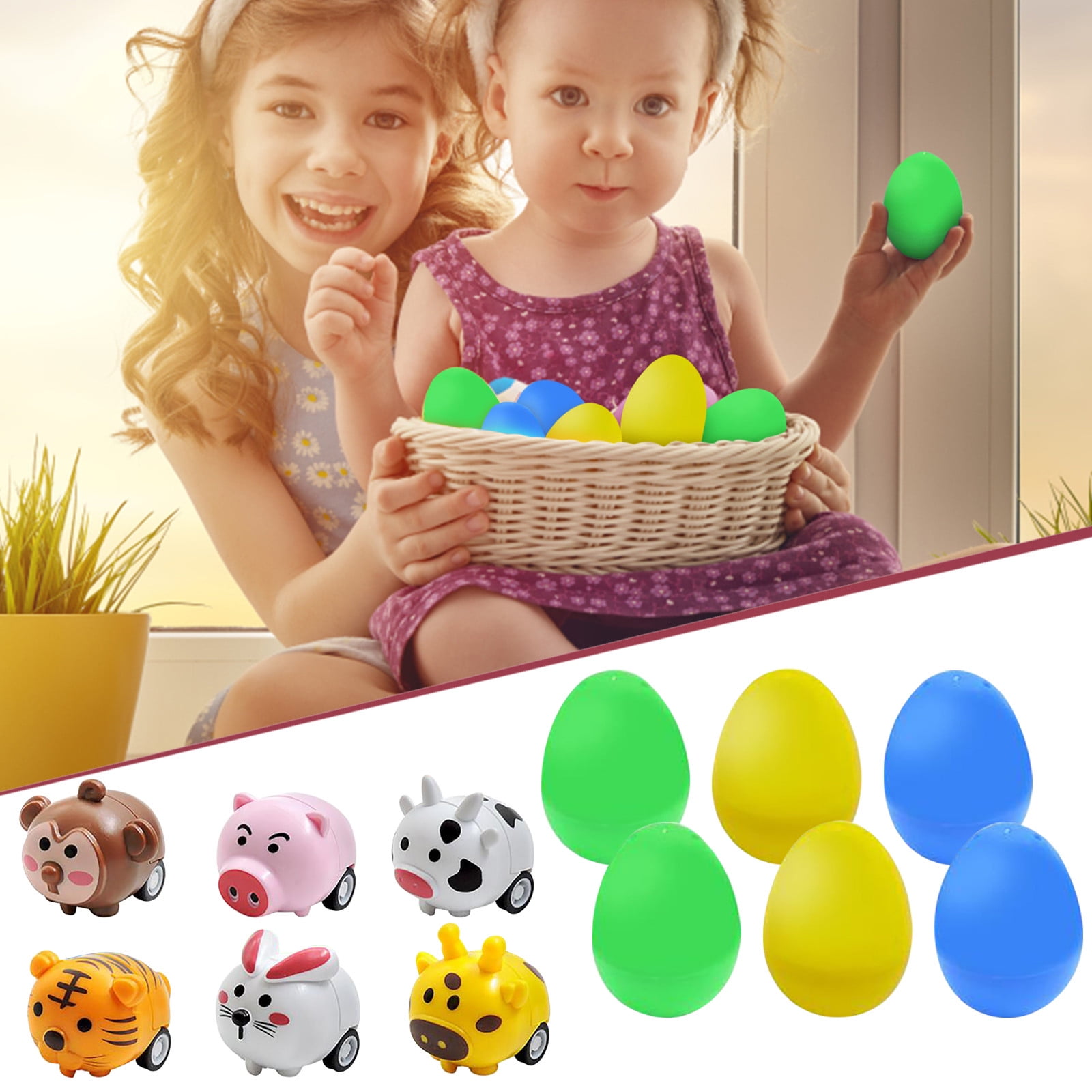 Easter Surprise Egg Toy Set with Animal Cars and Bunny Carts DIY Fun ...