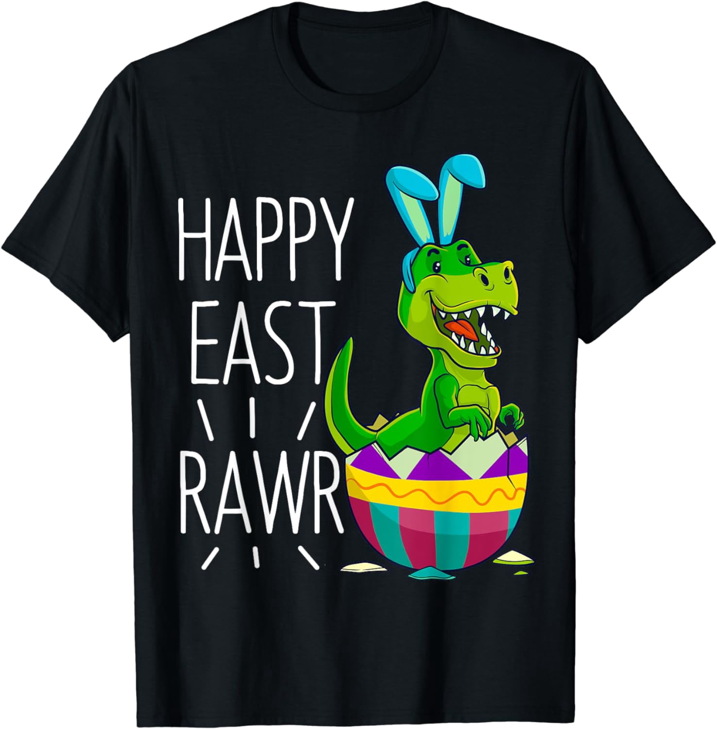 Easter T Rex Dinosaur Bunny Egg Costume Kids Happy Eastrawr T-Shirt ...