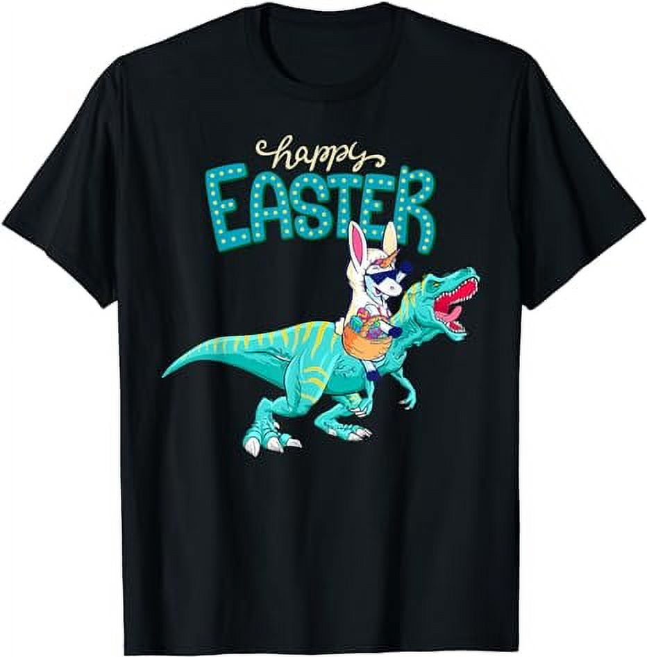 Easter T rex Dinosaur Unicorn Easter Bunny Egg Unicorn T rex T-Shirt ...