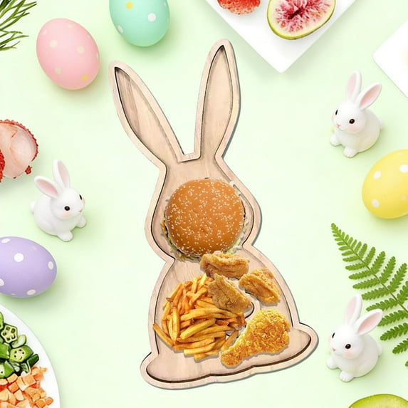 Easter Table Decor,Easter Bunny Tray Fruit Dessert Plates Baby Food ...