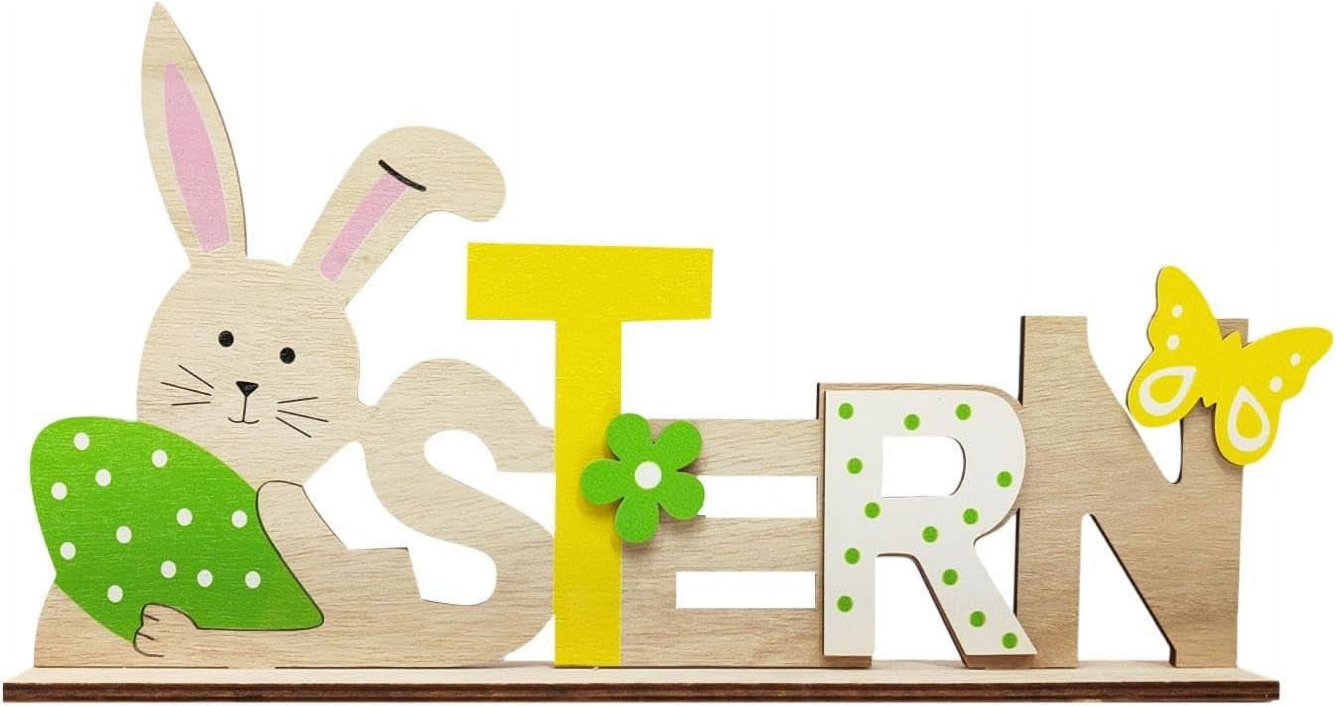 Easter Table Decorations Easter Bunny Wooden Signs for Home Decor ...