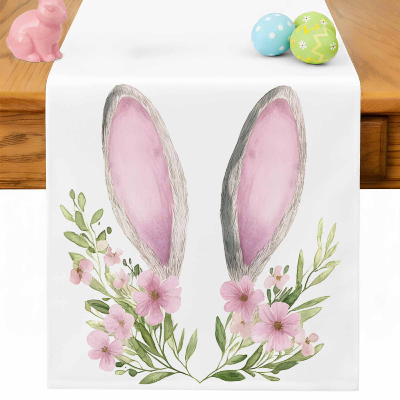 Easter Table Runner 108 Inches Long for Kitchen Dining, Spring Pastel ...