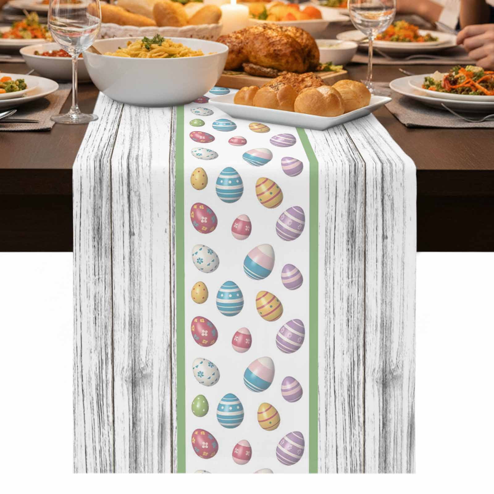 Easter Table Runner 70 Inch Long Dresser Scarves Cotton Linen ...