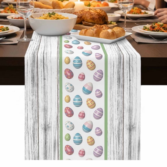 Easter Table Runner 70 Inch Long Dresser Scarves Cotton Linen ...