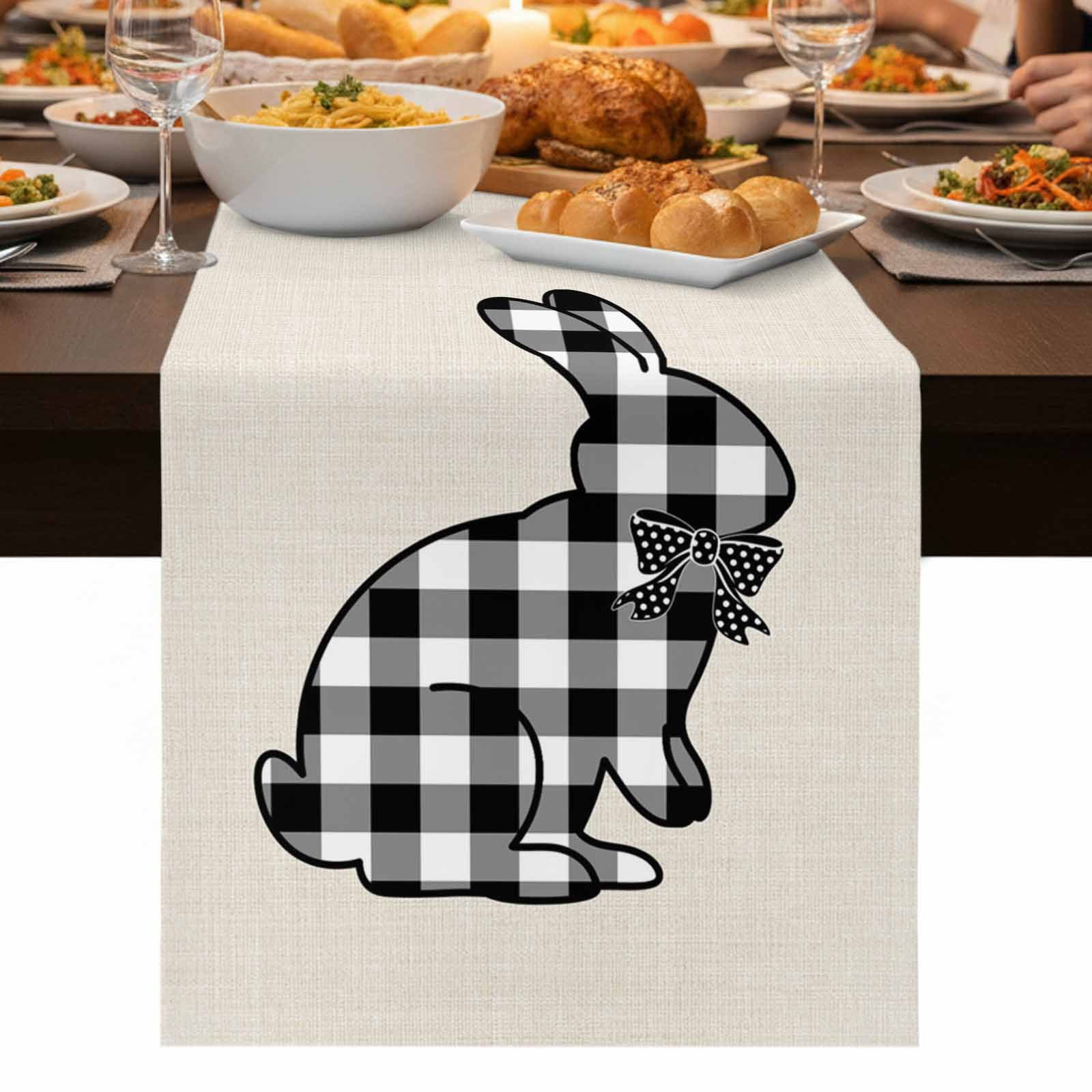 Easter Table Runner 72 Inch Long Dresser Scarves Cotton Linen ...