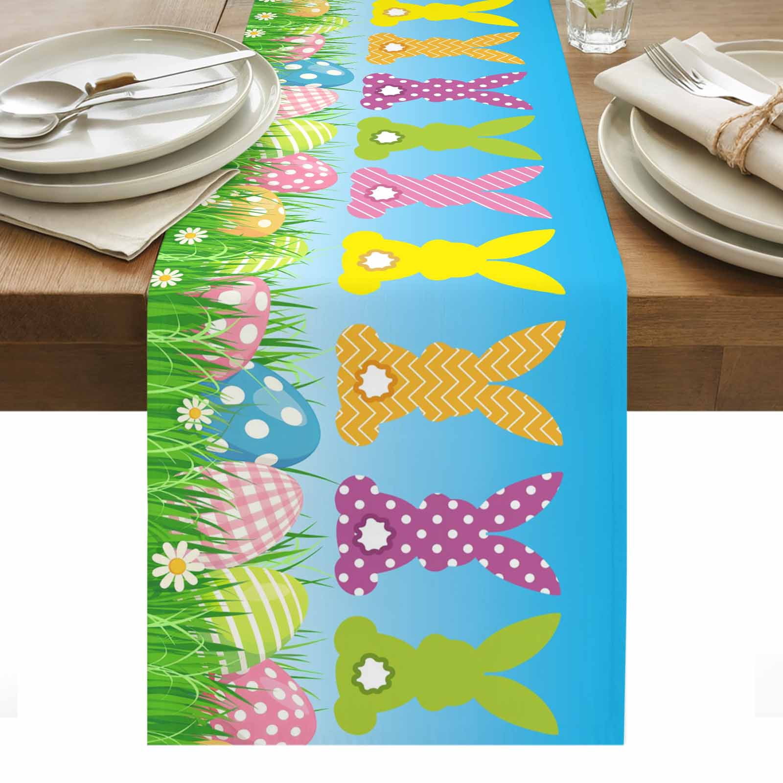 Easter Table Runner - 72 Inch Long, Kitchen Dining Table Runner Dresser ...