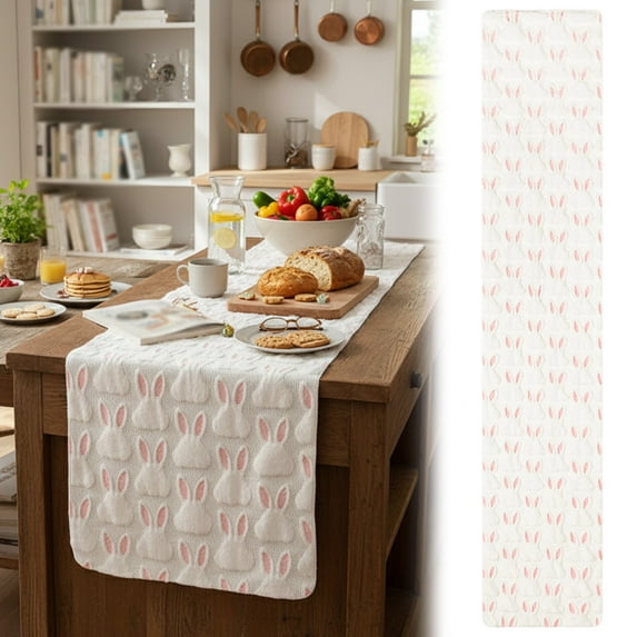 Easter Table Runner Bunny Table Runner Designs Soft Tufting Spring ...