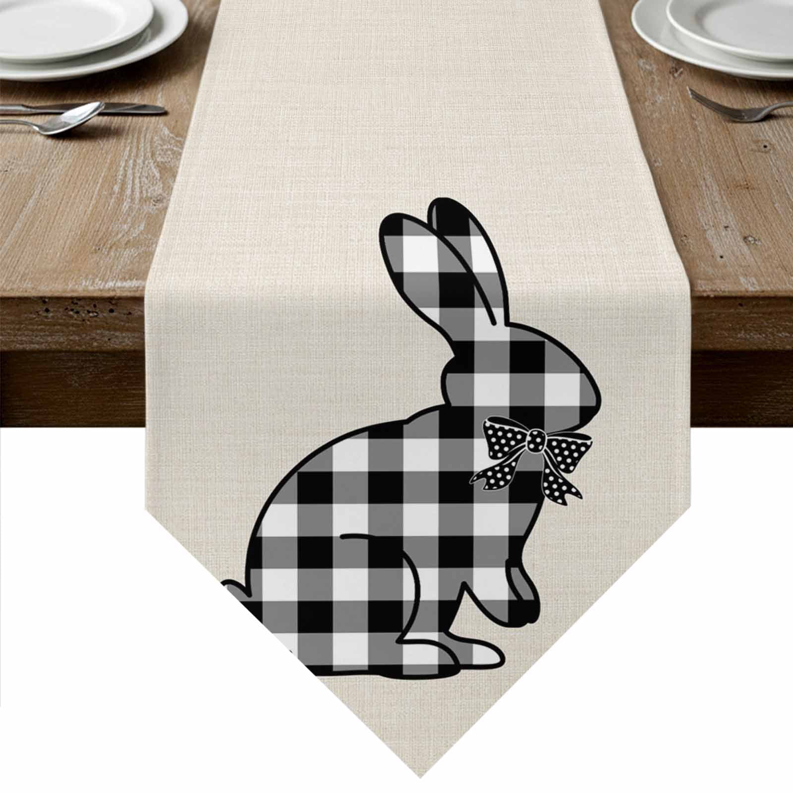 Easter Table Runner Linen Burlap Table Runner 72 Inches Long Farmhouse ...