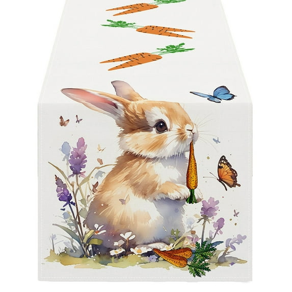 Easter Table Runner, Super Soft Polyester Tablecloth for Holiday ...