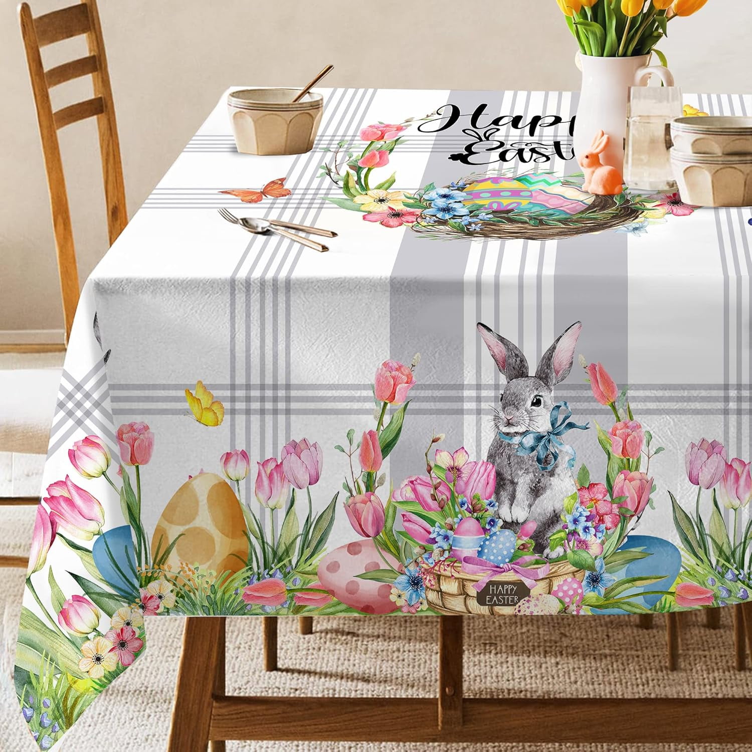 Easter Tablecloth, Easter Table Cloth Rectangle 60x120 inch, Indoor or ...