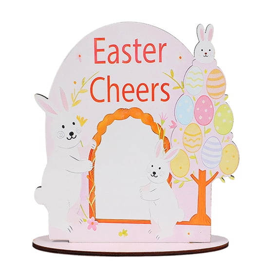 Easter Tabletop Decoration Small Wooden Table Sign Spring Bunny Easter ...