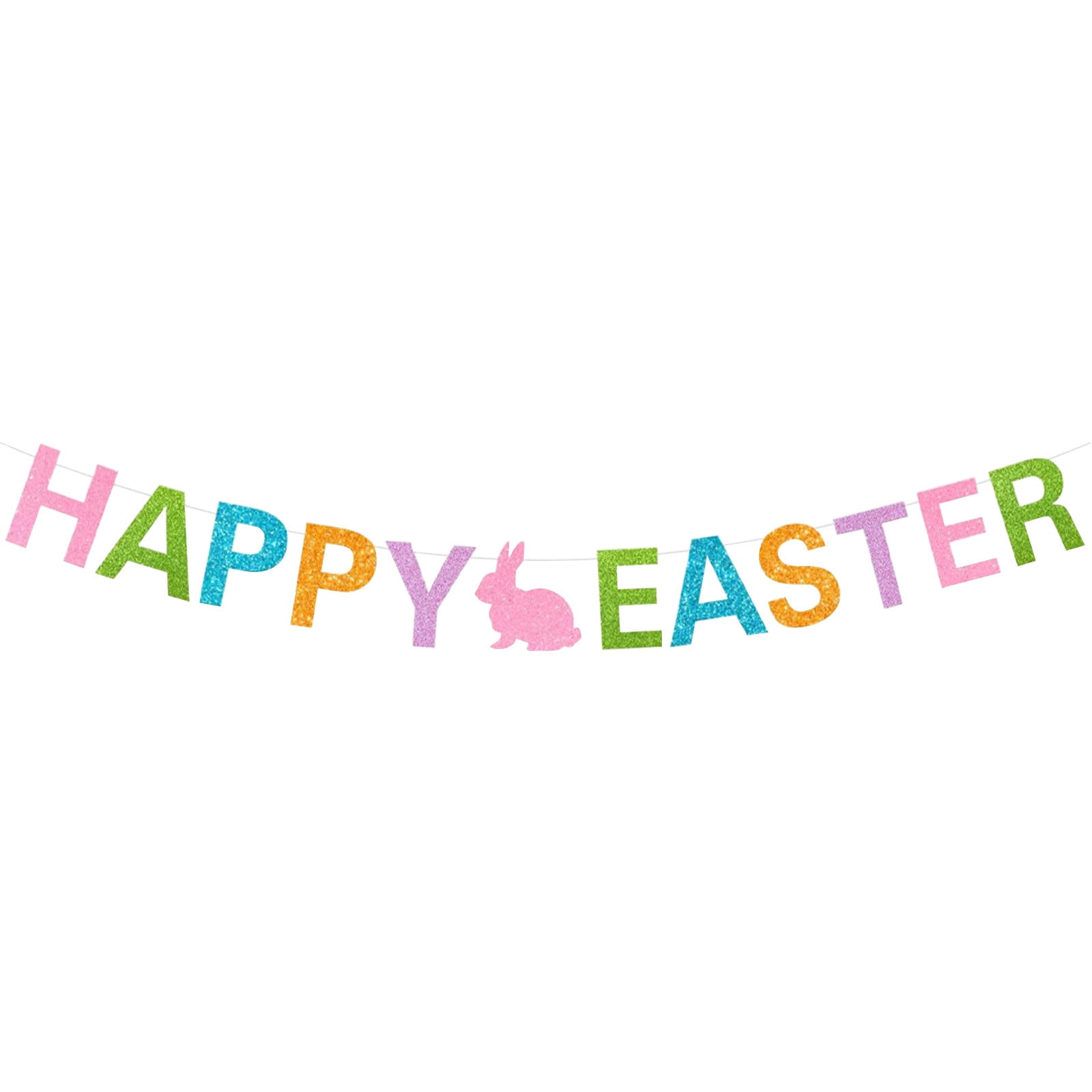 Easter Theme Party Banner Bunting Decoration Colorful Flags Garlands ...