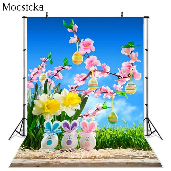 Easter Theme Photography Background Spring Egg Bunny Decoration Props ...