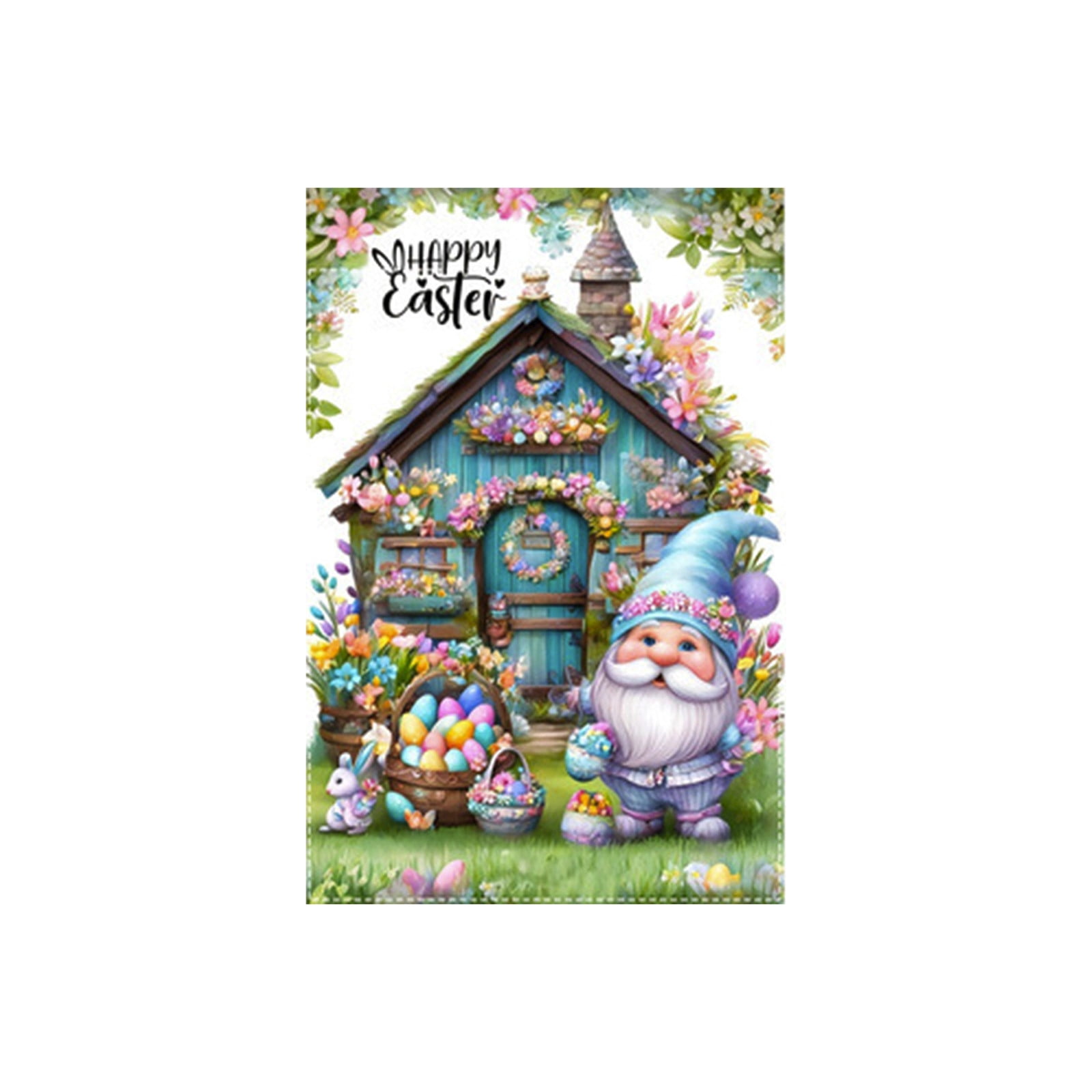 A Easter Themed Garden Flag Outdoor Decoration For Front Yard Porch ...
