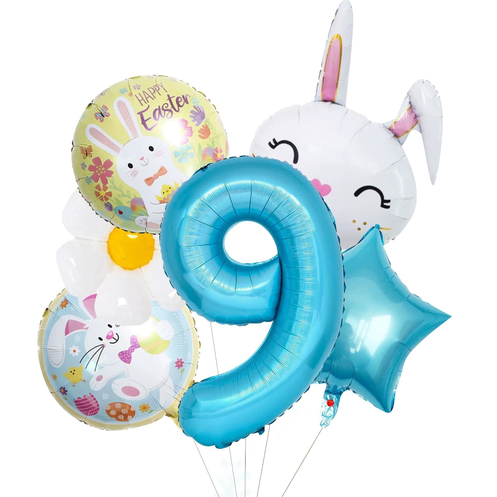 Easter Themed Number Balloons For Holiday Party And Birthday ...