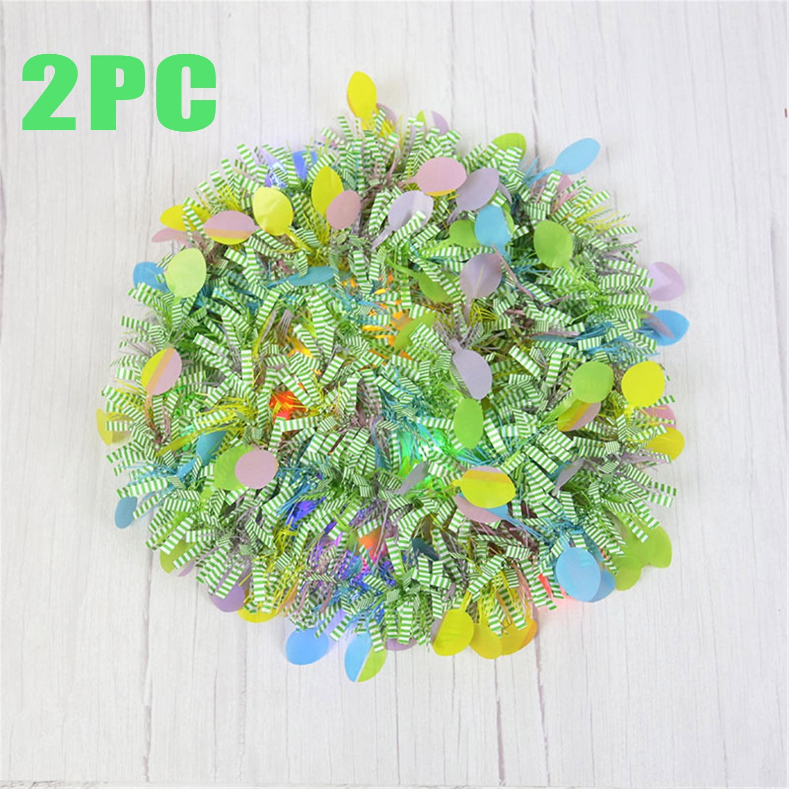 Easter Tinsel Garland, Green Easter Garland for Mantle Decorations with ...