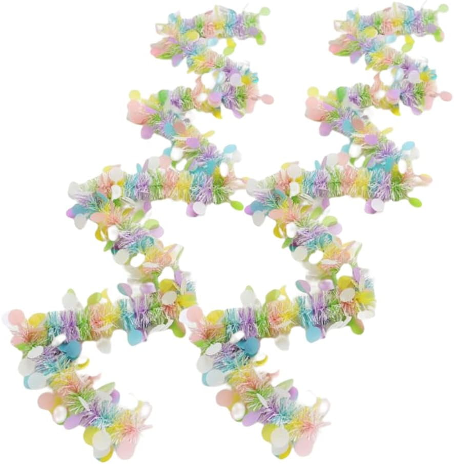Easter Tinsel Garland Tinsel Wreaths for Tree Colorful Twist with ...
