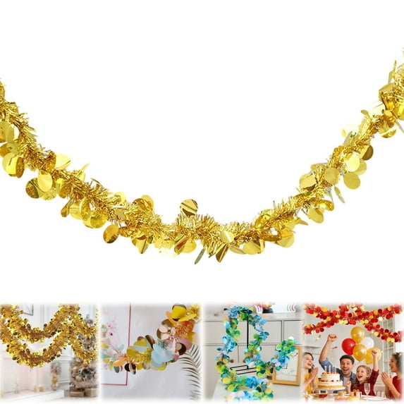 Easter Tinsel Garlands 6.6Ft Colorful Fringe Garland with Eggs Hanging ...