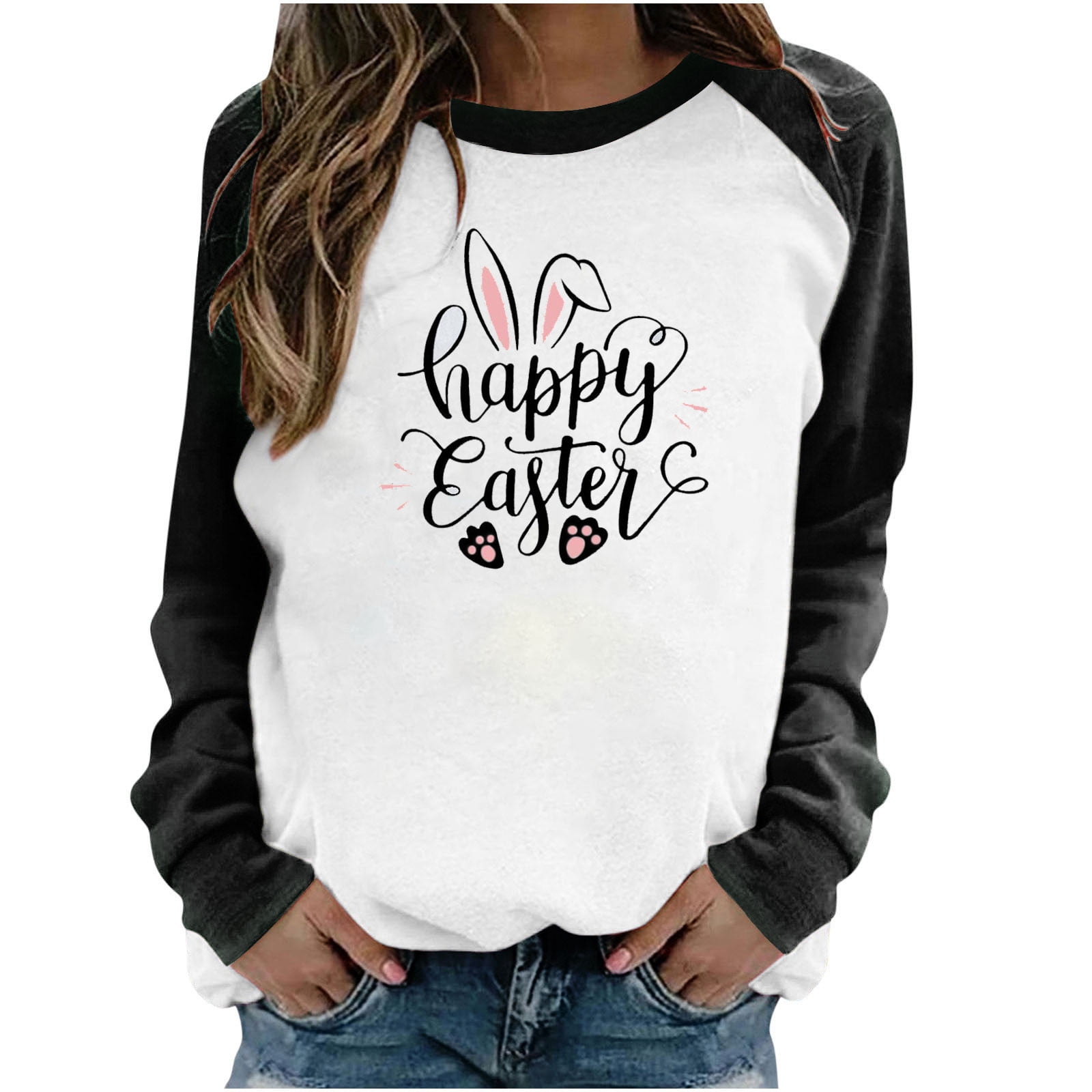 Easter Tops for Women Easter Shirt Easter Fashion Women's Casual Long ...