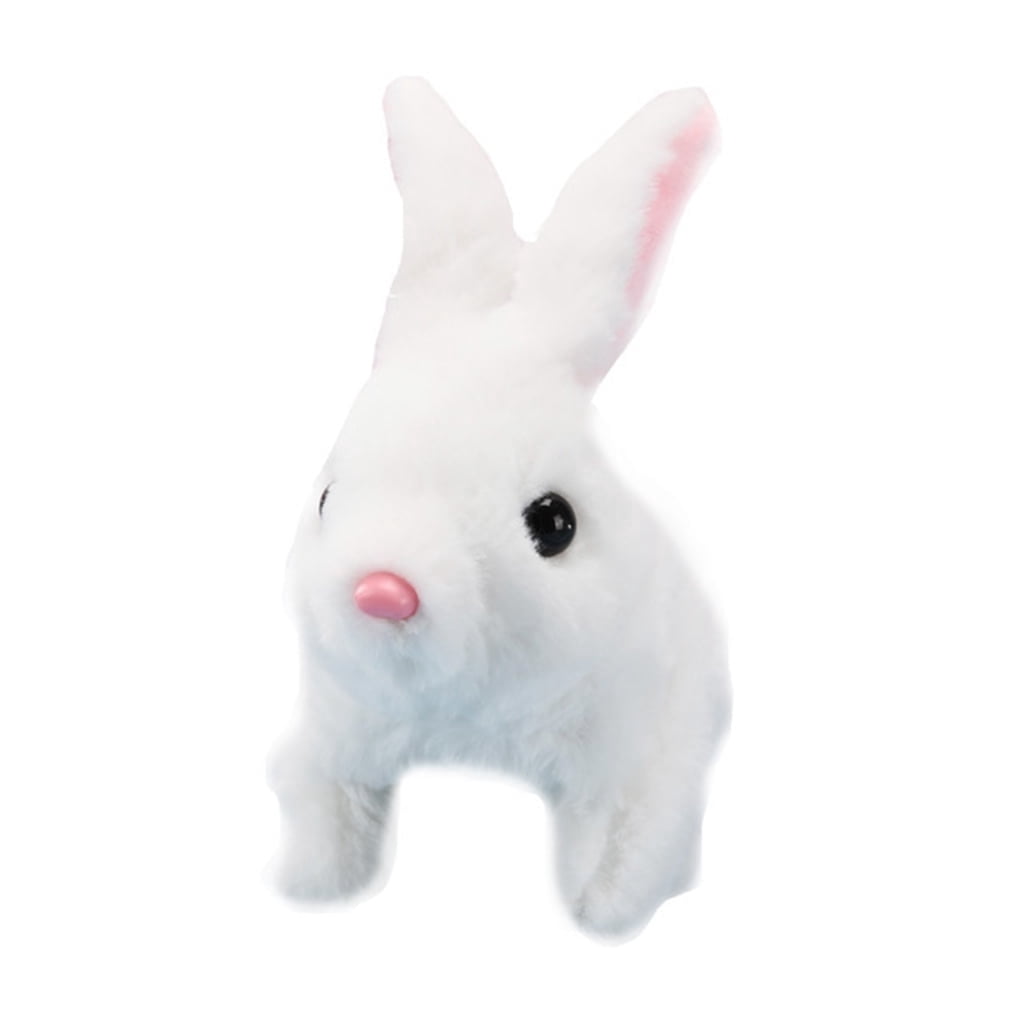 Hooray Electric Rabbit Toy Plush Bunny Battery Operated Hopping Animal ...