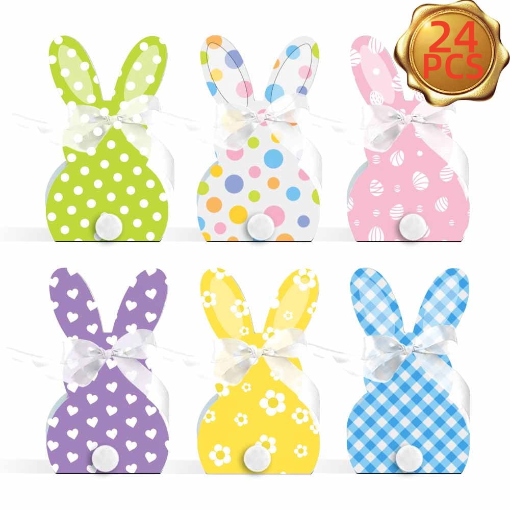 Easter Treat Boxes, Cute Bunny Candy and Cookie Holders for Party ...