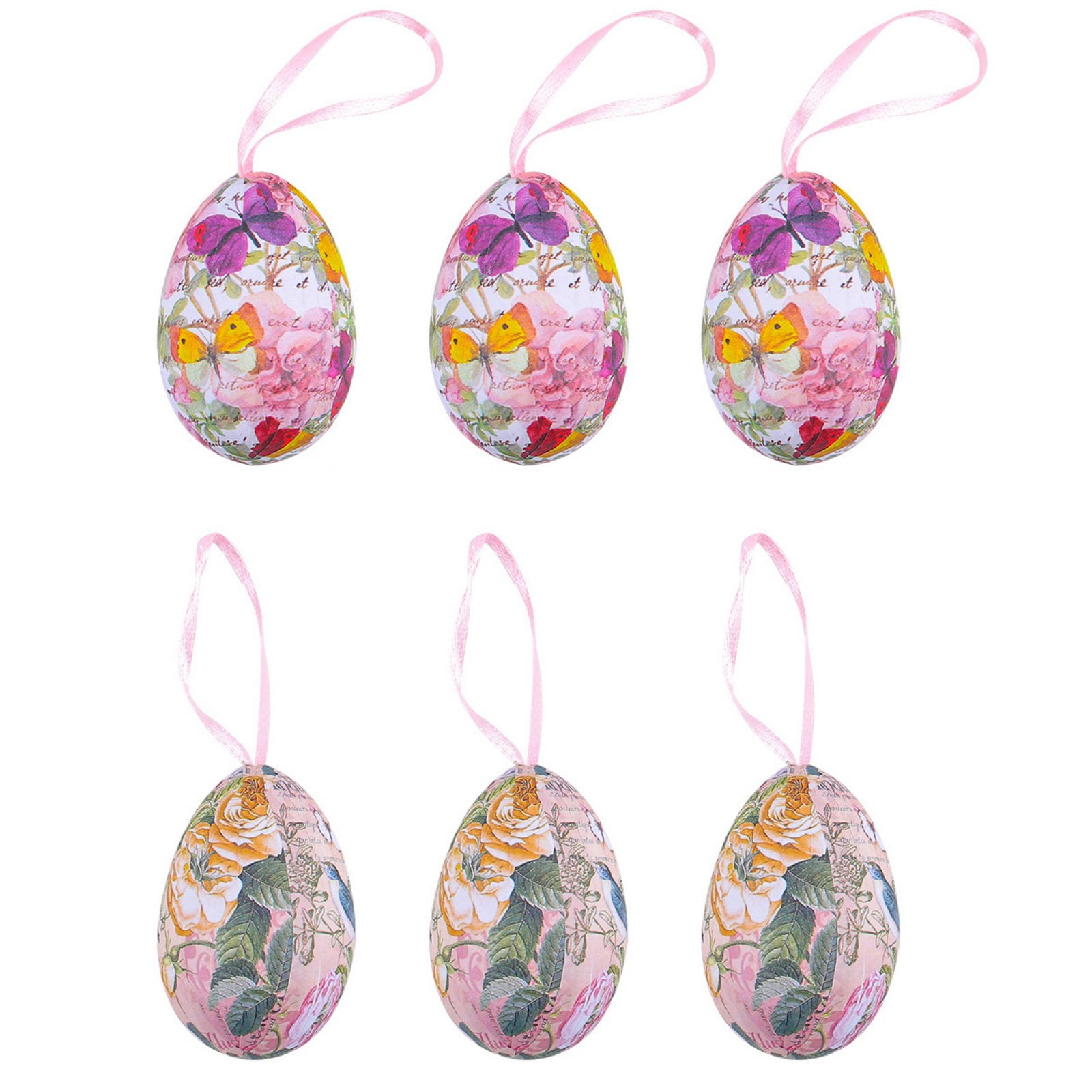 Easter Tree Ornaments, 12pcs Multicolored Hanging Plastic Easter Eggs ...