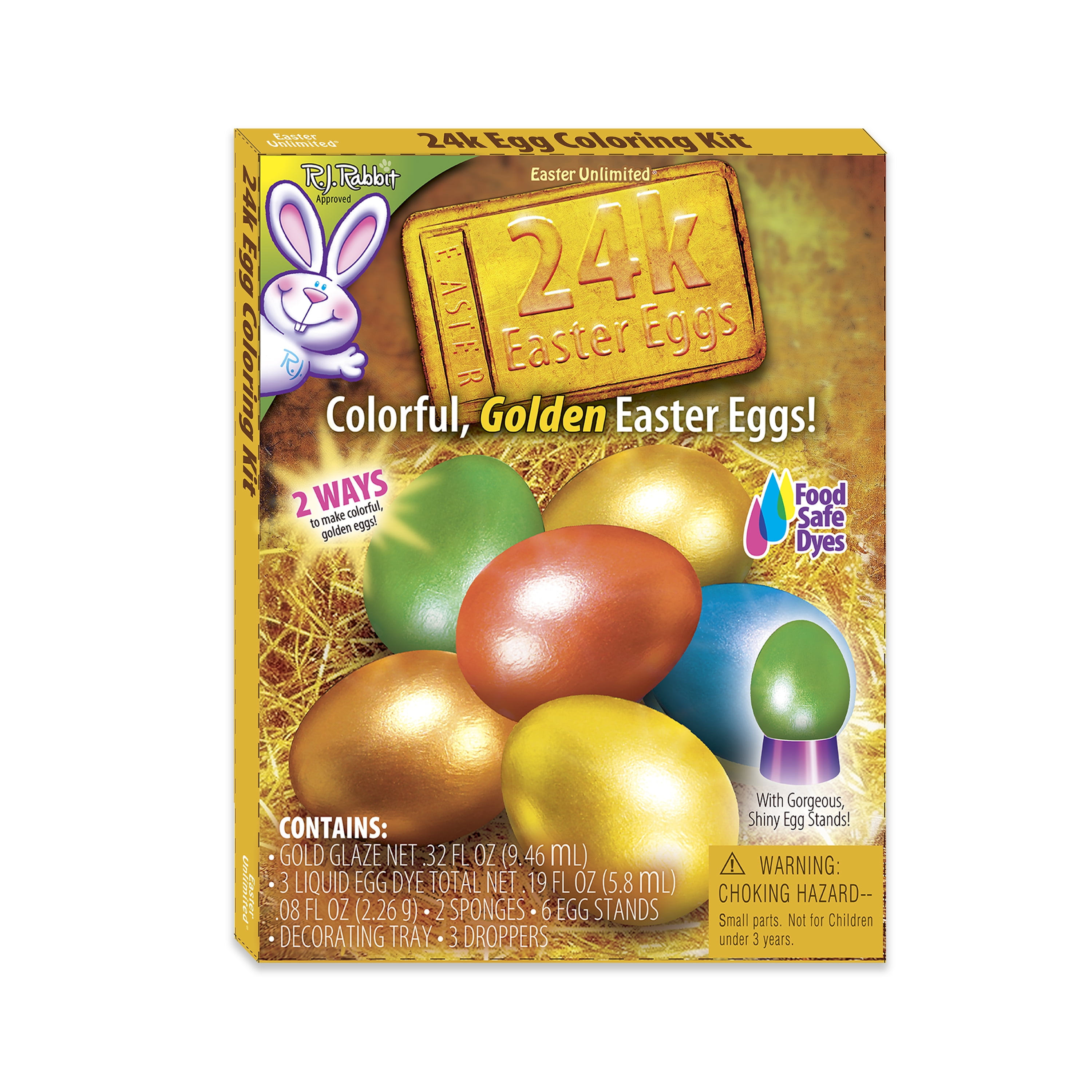 Easter Unlimited 24k Egg Coloring Set, Dye Decorating Kit for Adults 18 ...