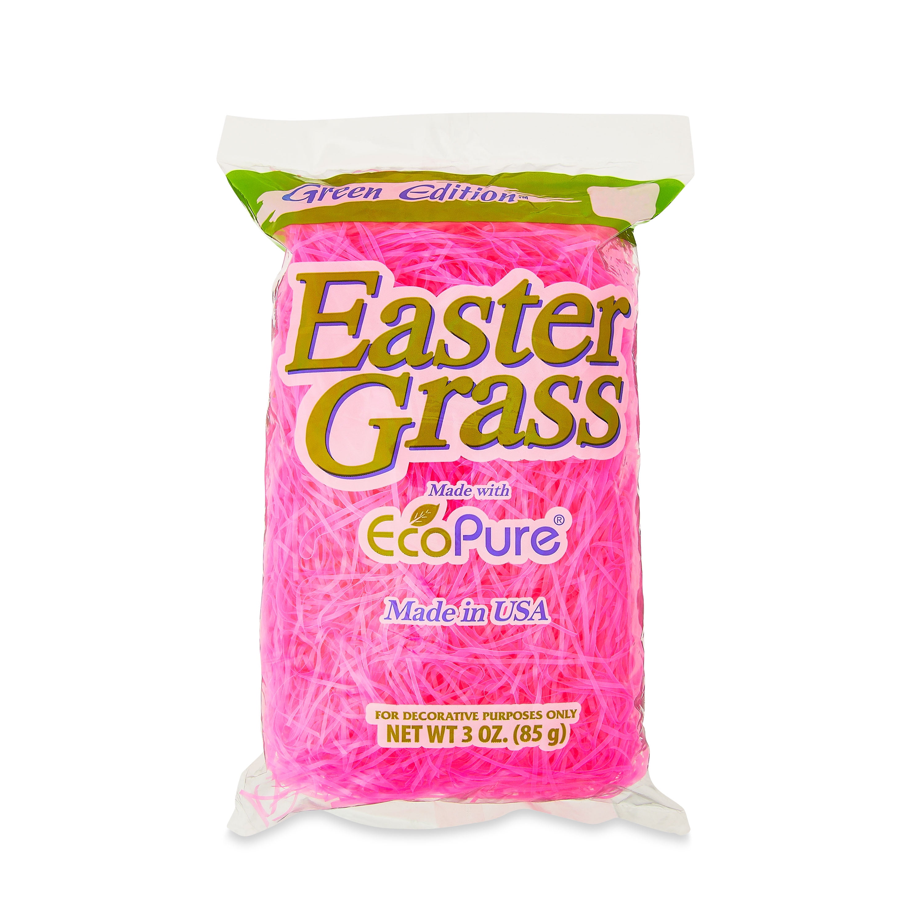 Easter Unlimited EcoPure Easter Grass, Pink, 3 oz. - Walmart.com
