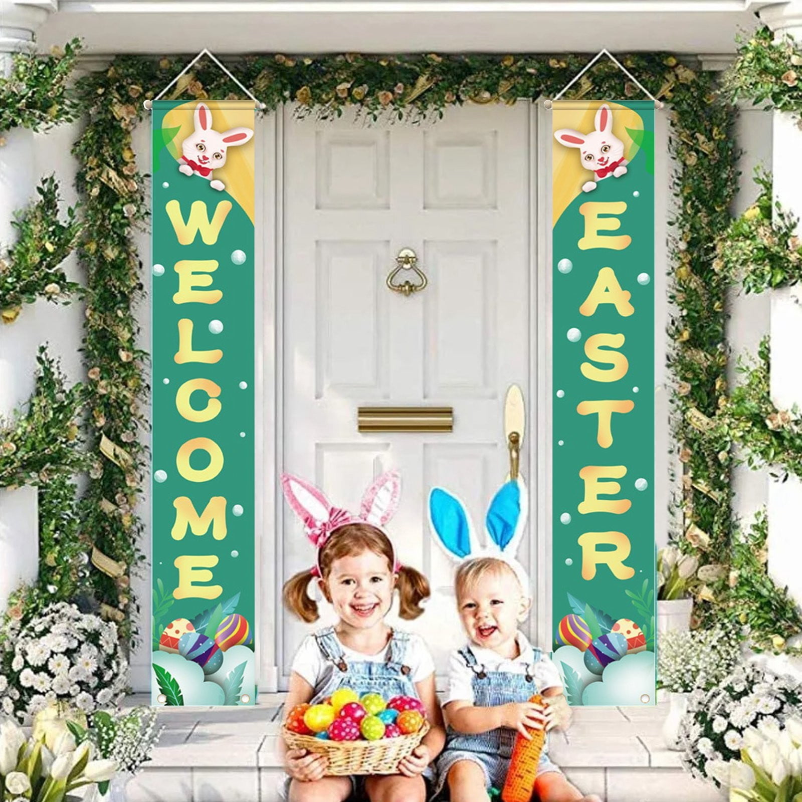 Easter Vibe Sense Couplets Exquisite Patterns And Words Couplets Party ...