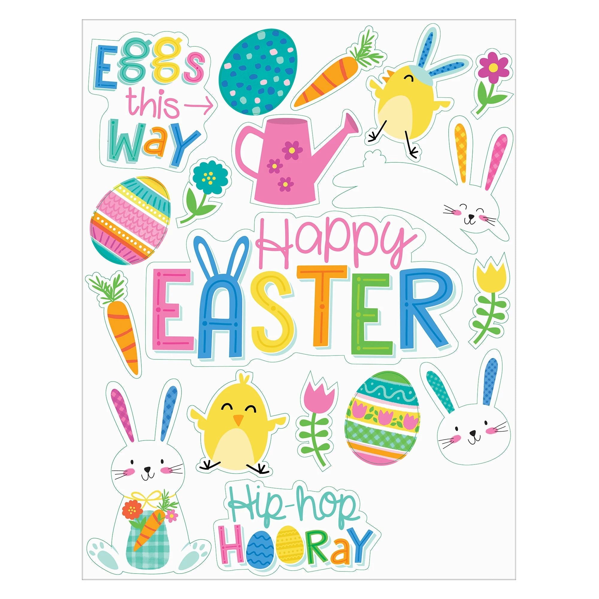 Happy Easter Spring Holiday Theme Party Window Decoration Vinyl Window ...