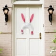 Easter Wall Hanging Bunny Fabric Wreath Holiday Living Room Decor ...